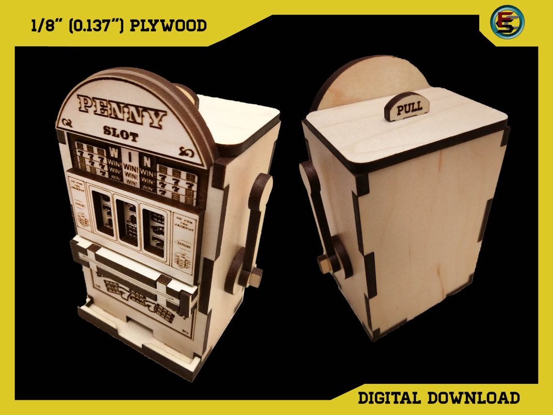 Penny Slot Box Svg Ai Laser Cut Files INSTANT DOWNLOAD - Etsy