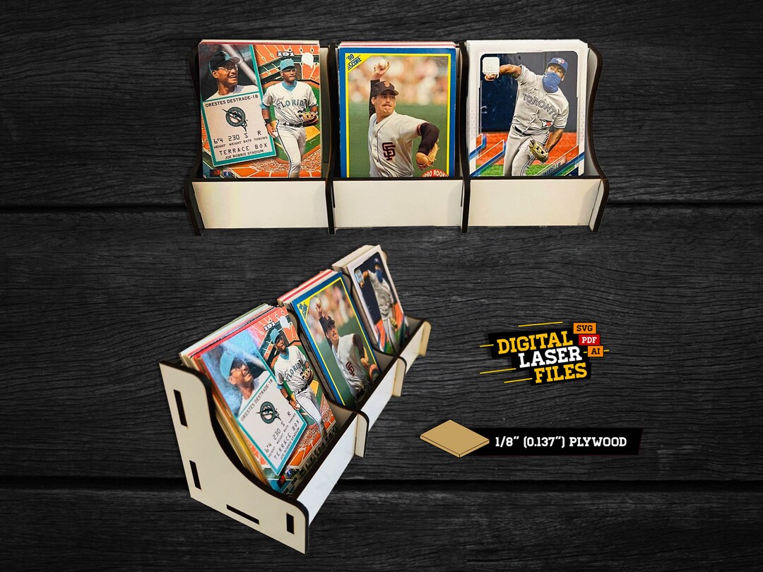 3 Tray Card Deck Display SVG + Ai Laser Cut Files -- INSTANT DOWNLOAD ...