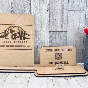 Split Business Card and Services Display SVG + Ai Laser Cut Files ...