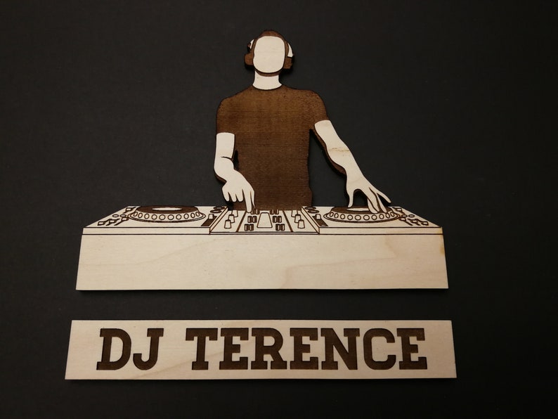 Dj Name Plate SVG Ai Laser Cut Files INSTANT DOWNLOAD | Etsy