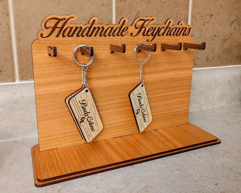 Keychain Stand SVG + Ai Laser Cut Files -- INSTANT DOWNLOAD - Etsy