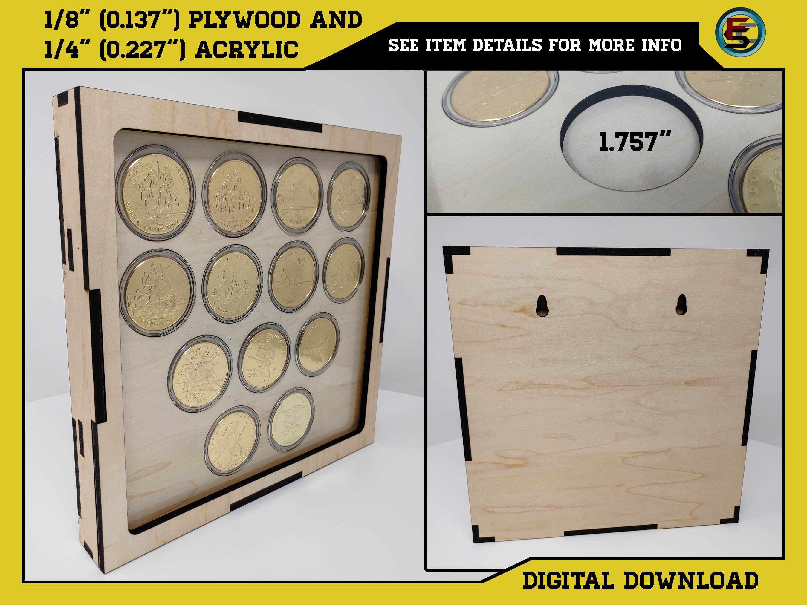 Coin Box SVG Ai Laser Cut Files INSTANT DOWNLOAD - Etsy