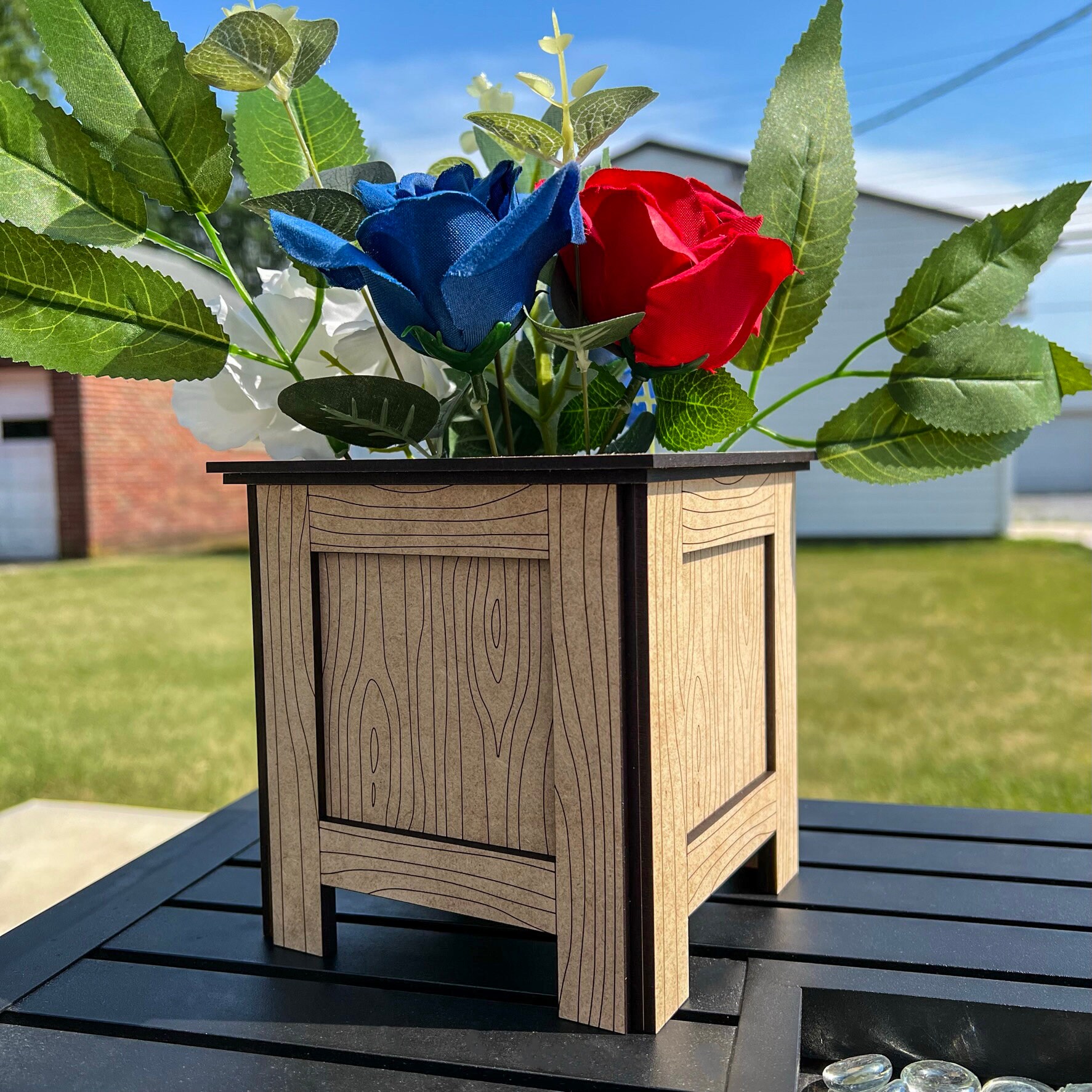 Flower Planter Box SVG Ai Laser Cut Files INSTANT - Etsy UK