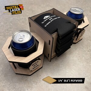 Drink and Sleeve Caddy SVG + Ai Laser Cut Files -- INSTANT DOWNLOAD - Etsy