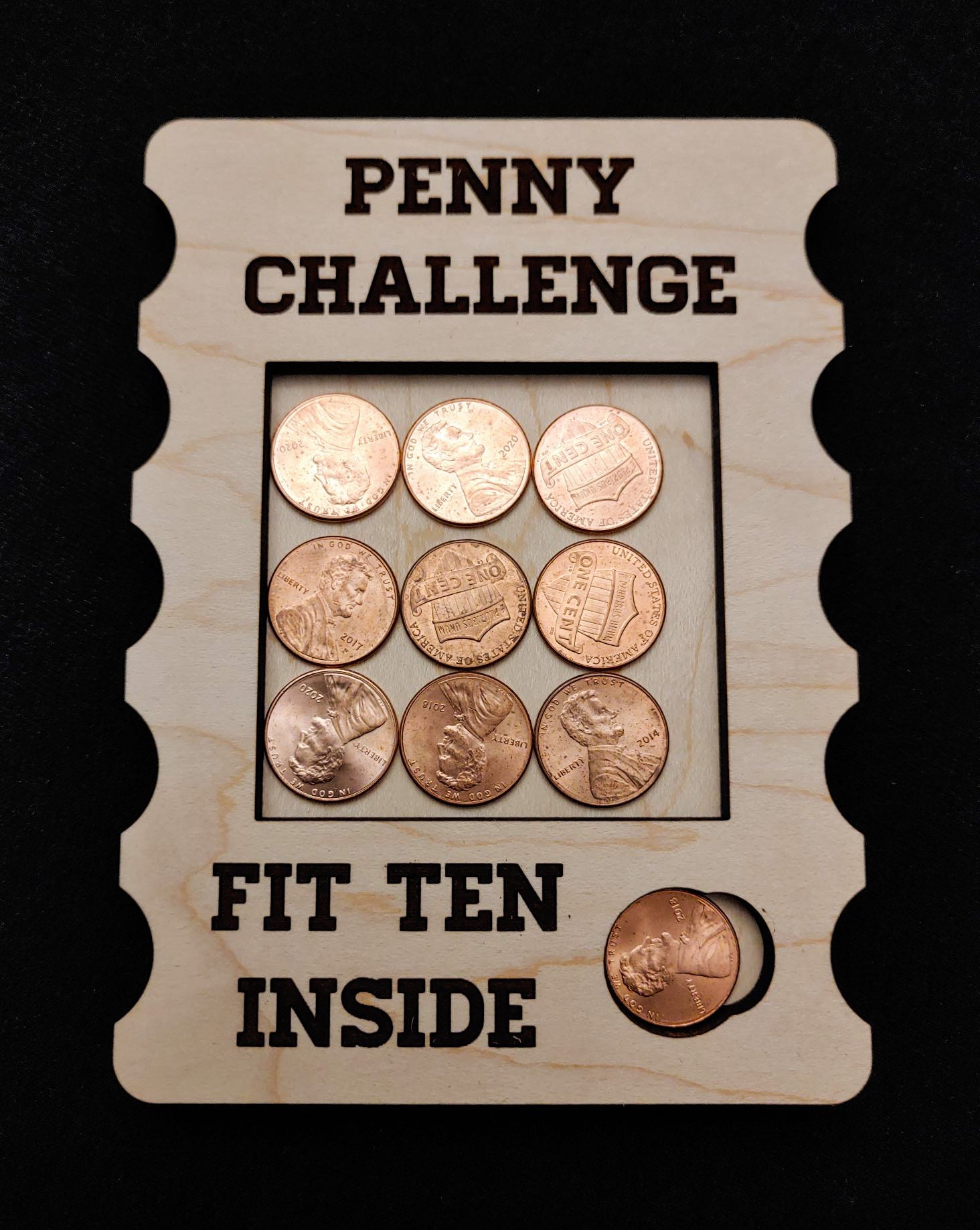Penny Challenge Puzzle SVG Ai Laser Cut Files INSTANT | Etsy
