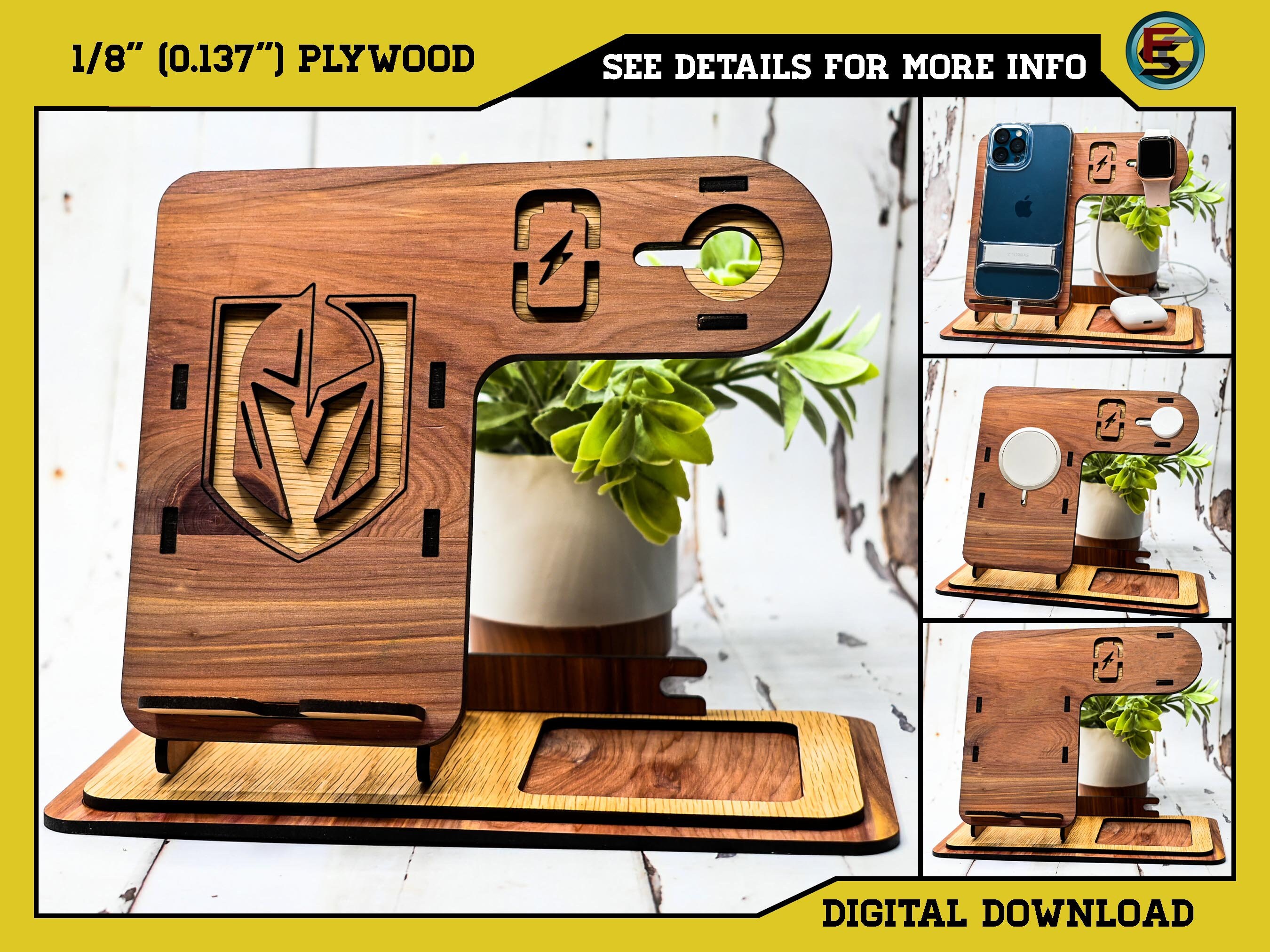 Charge up Docking Station SVG Ai Laser Cut Files INSTANT - Etsy Canada