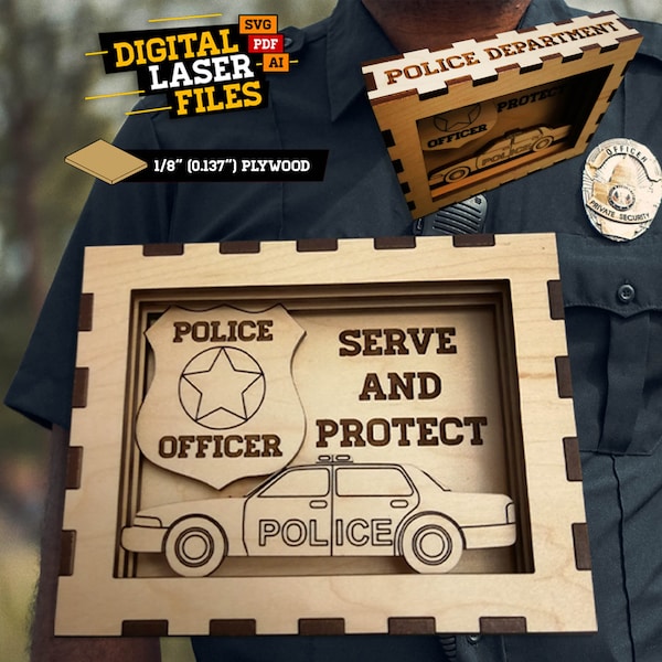 Laser Files Police Department - Etsy