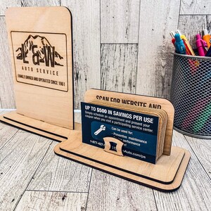 Split Business Card and Services Display SVG + Ai Laser Cut Files ...