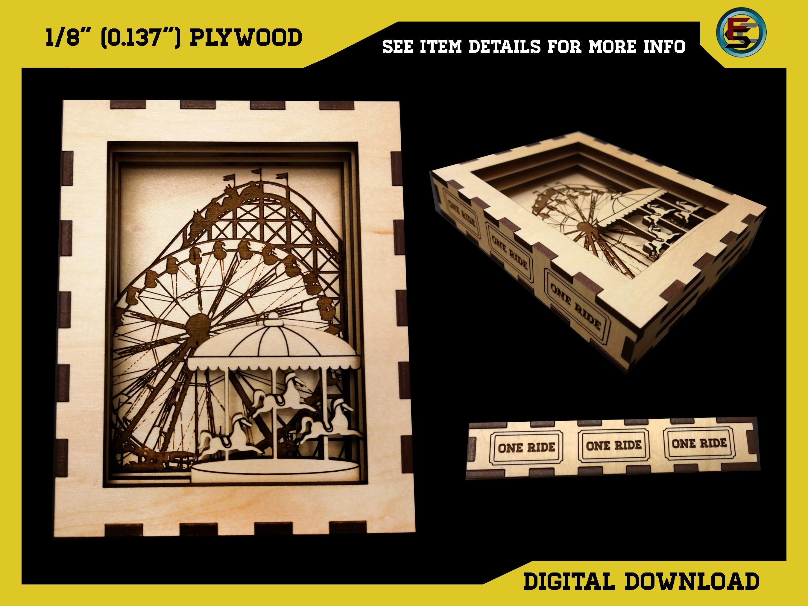 County Fair Box SVG Ai Laser Cut Files INSTANT DOWNLOAD - Etsy