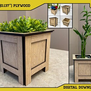 Flower Planter Box SVG Ai Laser Cut Files INSTANT - Etsy