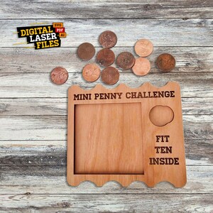 Mini Penny Challenge Puzzle SVG + Ai Laser Cut Files -- INSTANT ...