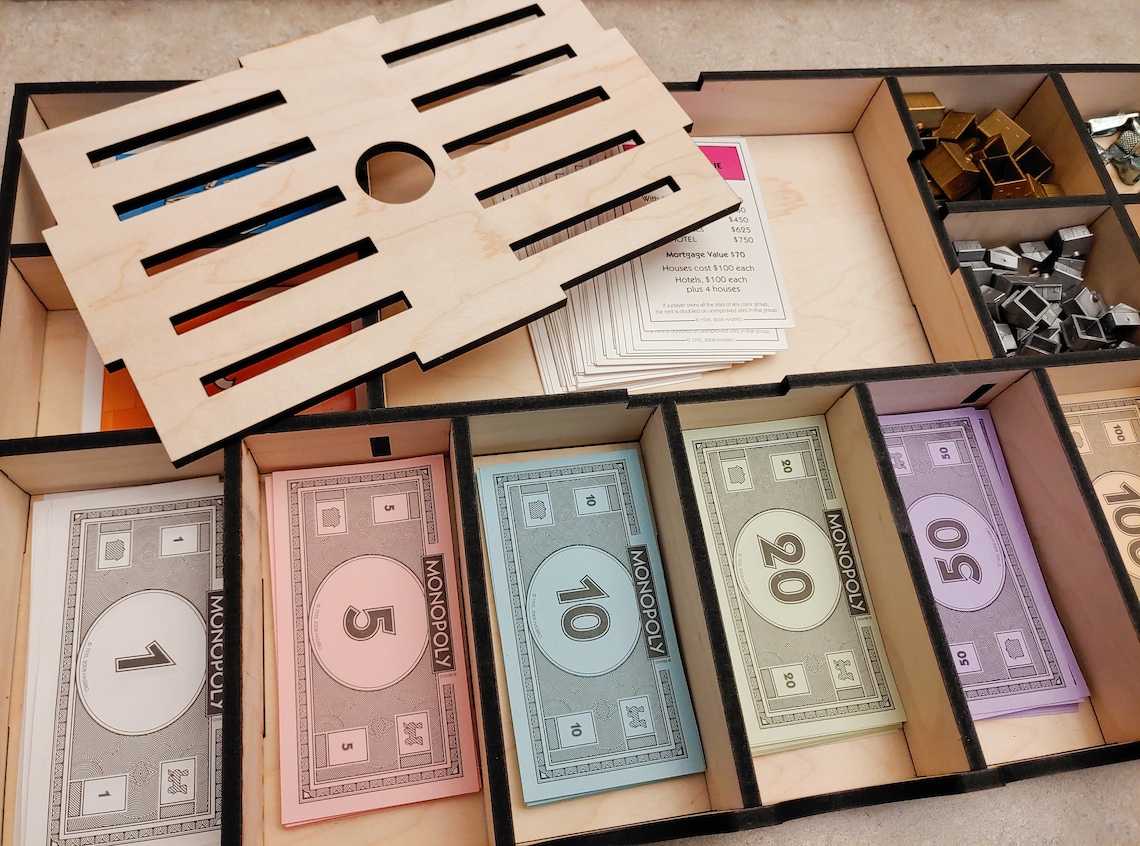 Monopoly Bank Box SVG Ai Laser Cut Files DESCARGA - Etsy México
