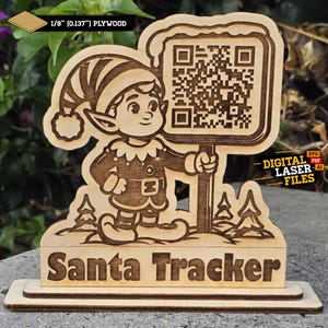 Elf Version - Santa Tracker Display SVG + Ai Laser Cut Files -- INSTANT ...