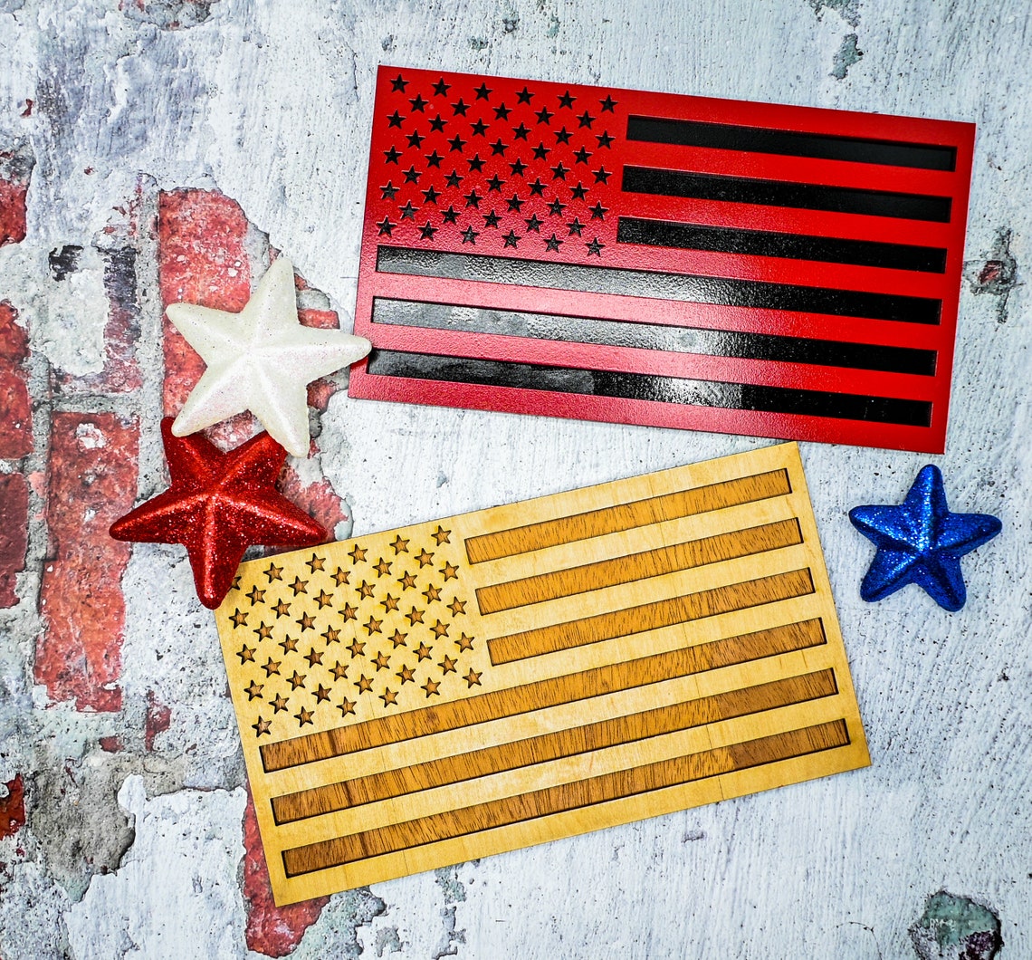 Layered American Flag SVG Ai Laser Cut Files INSTANT - Etsy