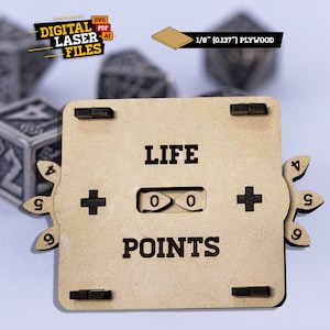 Life Counter SVG + Ai Laser Cut Files -- INSTANT DOWNLOAD - Etsy