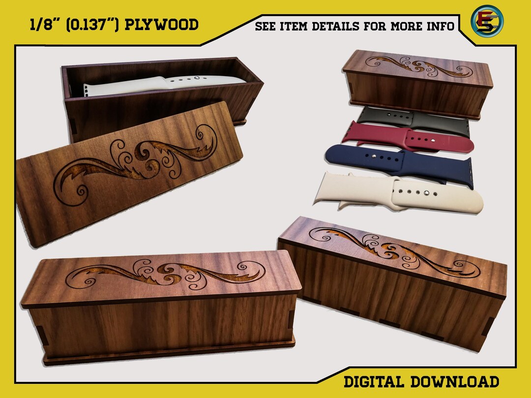 Butterfly Watch Band Box SVG Ai Laser Cut Files INSTANT - Etsy