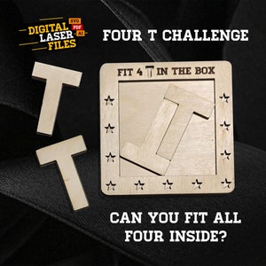 Four T Challenge Puzzle SVG + Ai Laser Cut Files -- INSTANT DOWNLOAD - Etsy