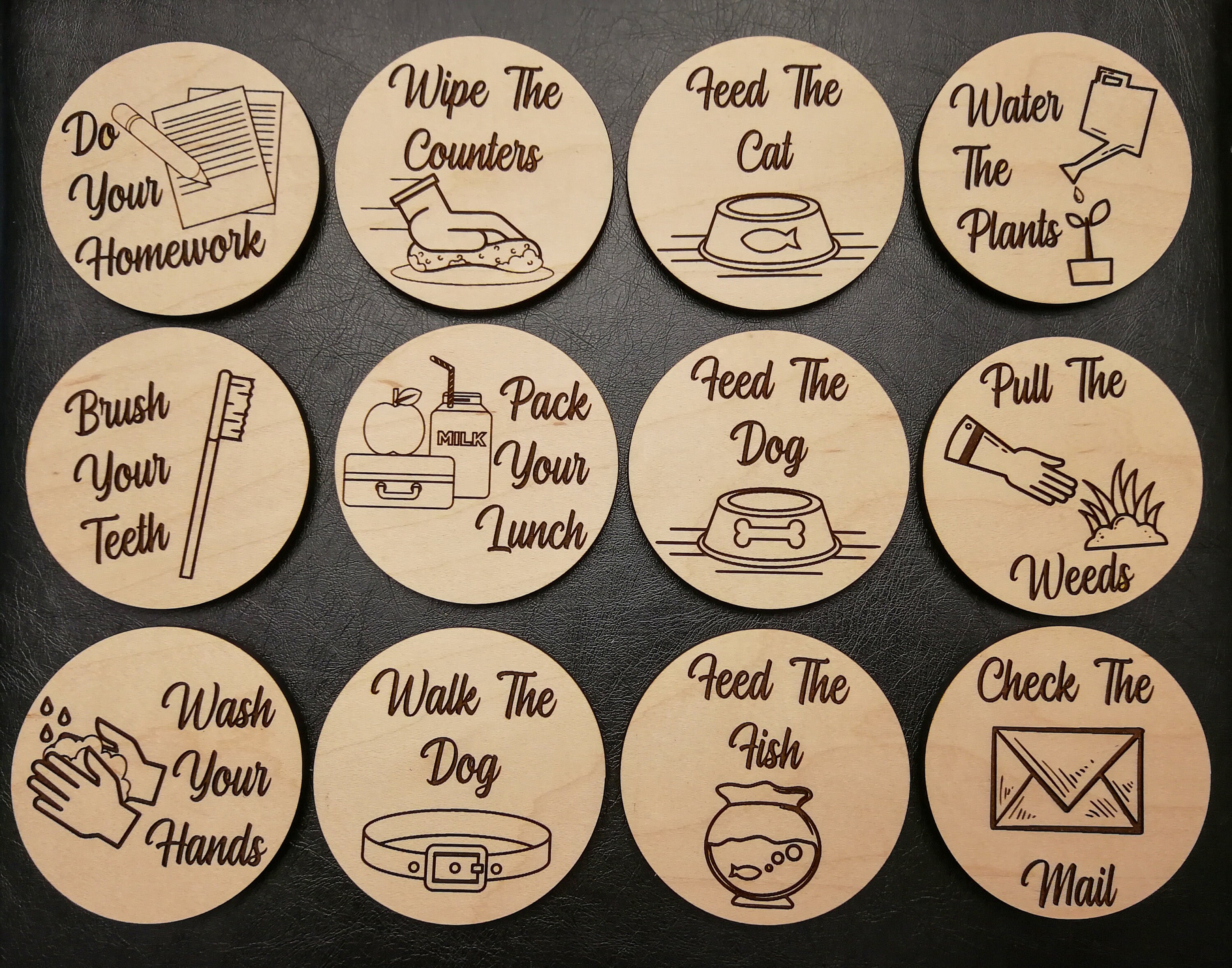 Chore Tokens Version 2 SVG + Ai Laser Cut Files -- INSTANT DOWNLOAD - Etsy