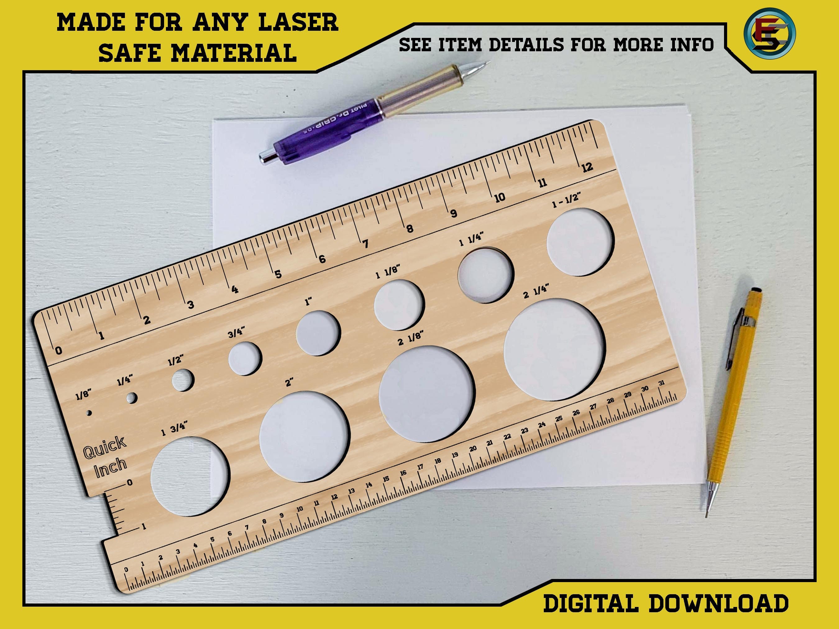 Back to School Ruler SVG Ai Laser Cut Files INSTANT - Etsy
