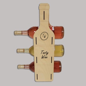 Bottle Shaped Wine Rack SVG + Ai Laser Cut Files -- INSTANT DOWNLOAD - Etsy