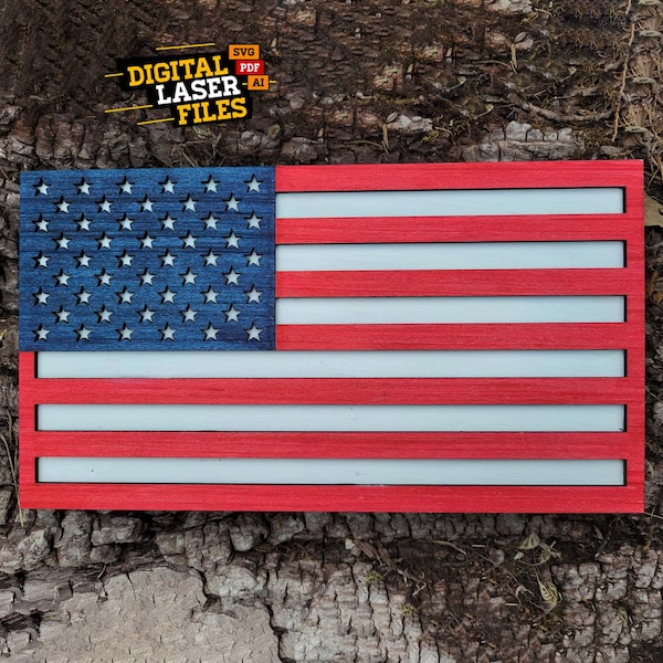 Laser Cut Files Flags - Etsy