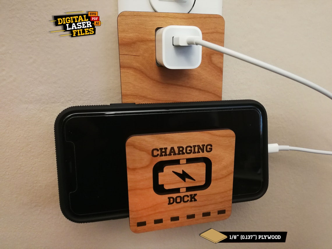 IPhone Charging Dock SVG + Ai Laser Cut Files -- INSTANT DOWNLOAD - Etsy