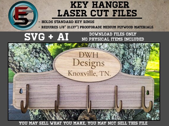Key Hangers SVG Ai Laser Cut Files INSTANT DOWNLOAD - Etsy