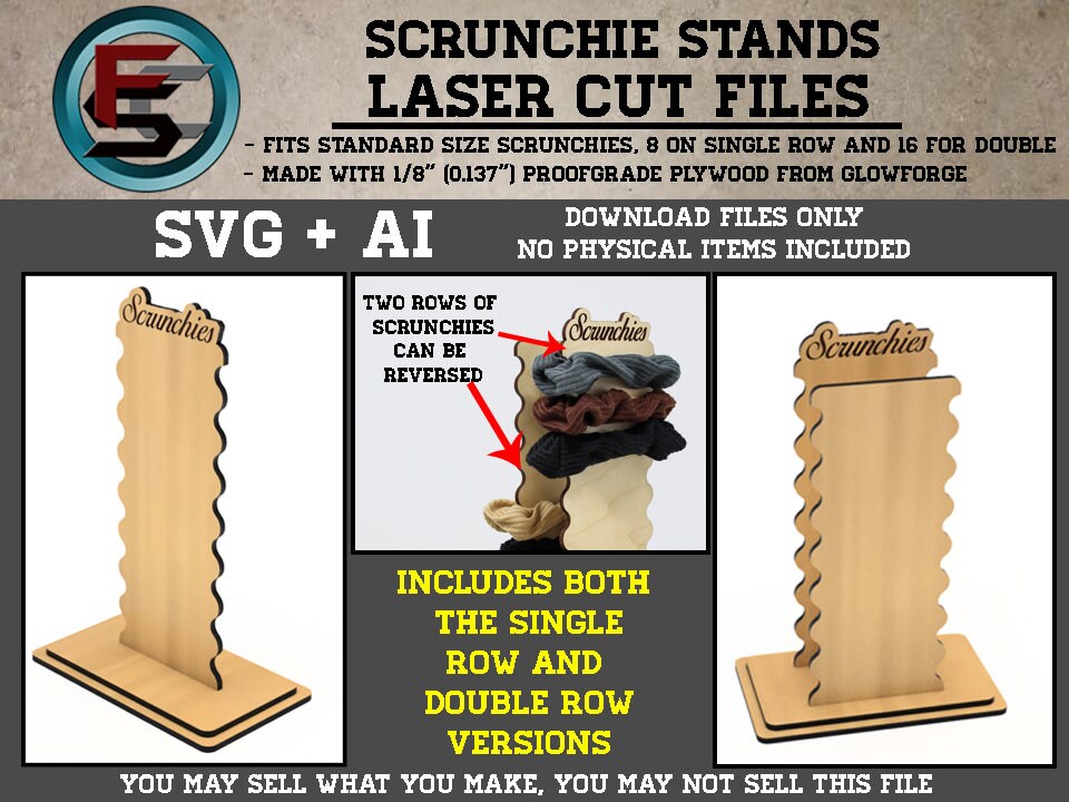 Scrunchie Stands SVG Ai Laser Cut Files INSTANT DOWNLOAD | Etsy New Zealand