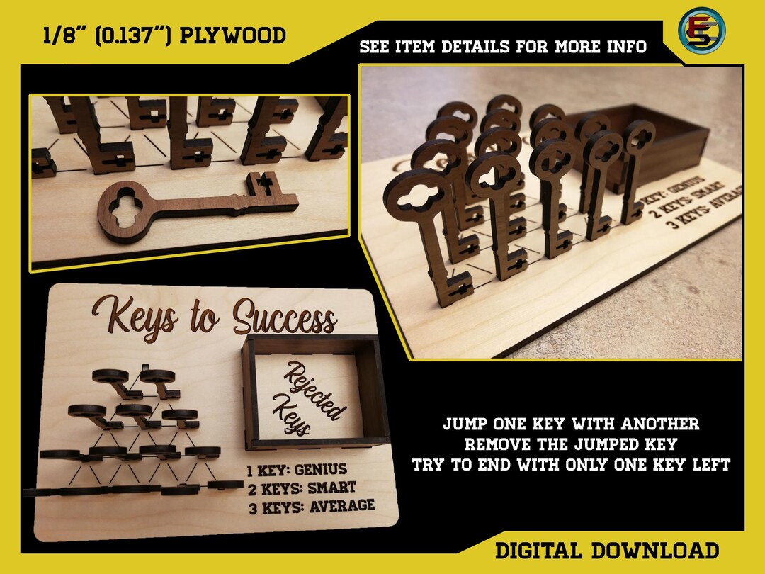Keys to Success Game SVG Ai Laser Cut Files INSTANT - Etsy