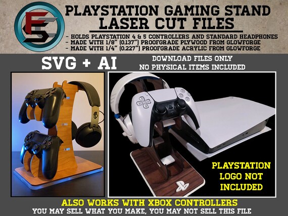 PlayStation Gaming Stand SVG Ai Laser Cut Files DESCARGA - Etsy España