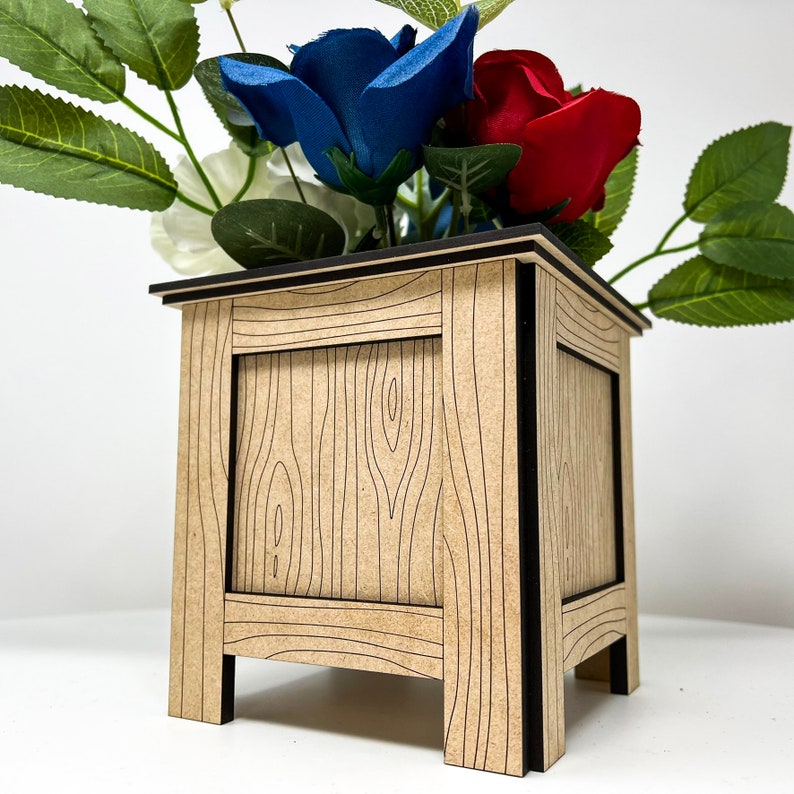 Flower Planter Box SVG Ai Laser Cut Files INSTANT - Etsy