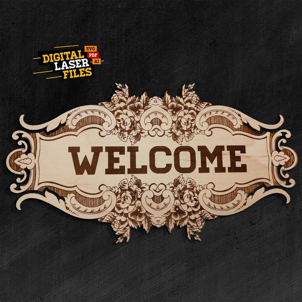 Laser Cut Welcome Sign - Etsy