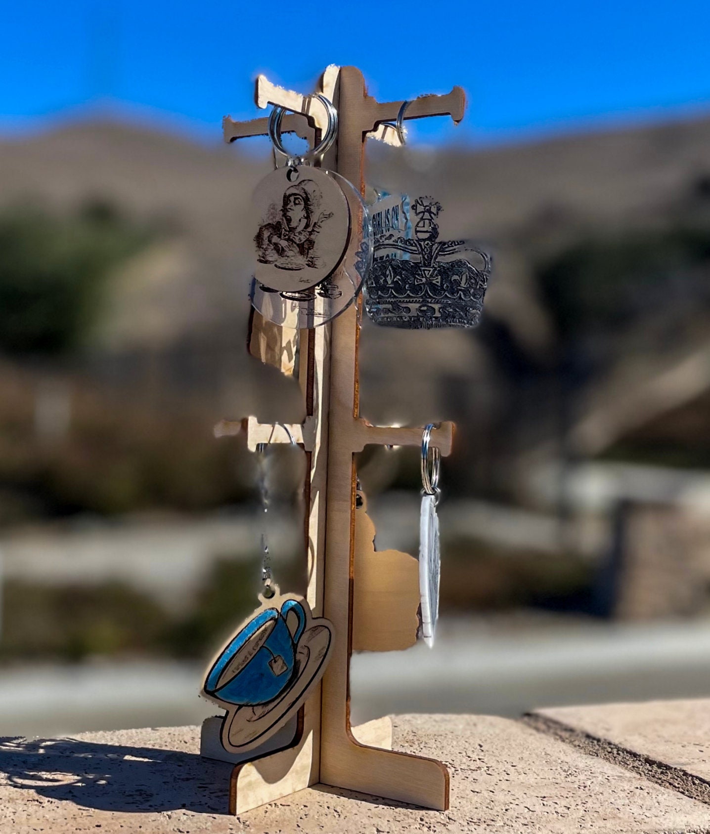 Two Row Post Keychain Display SVG Ai Laser Cut Files - Etsy