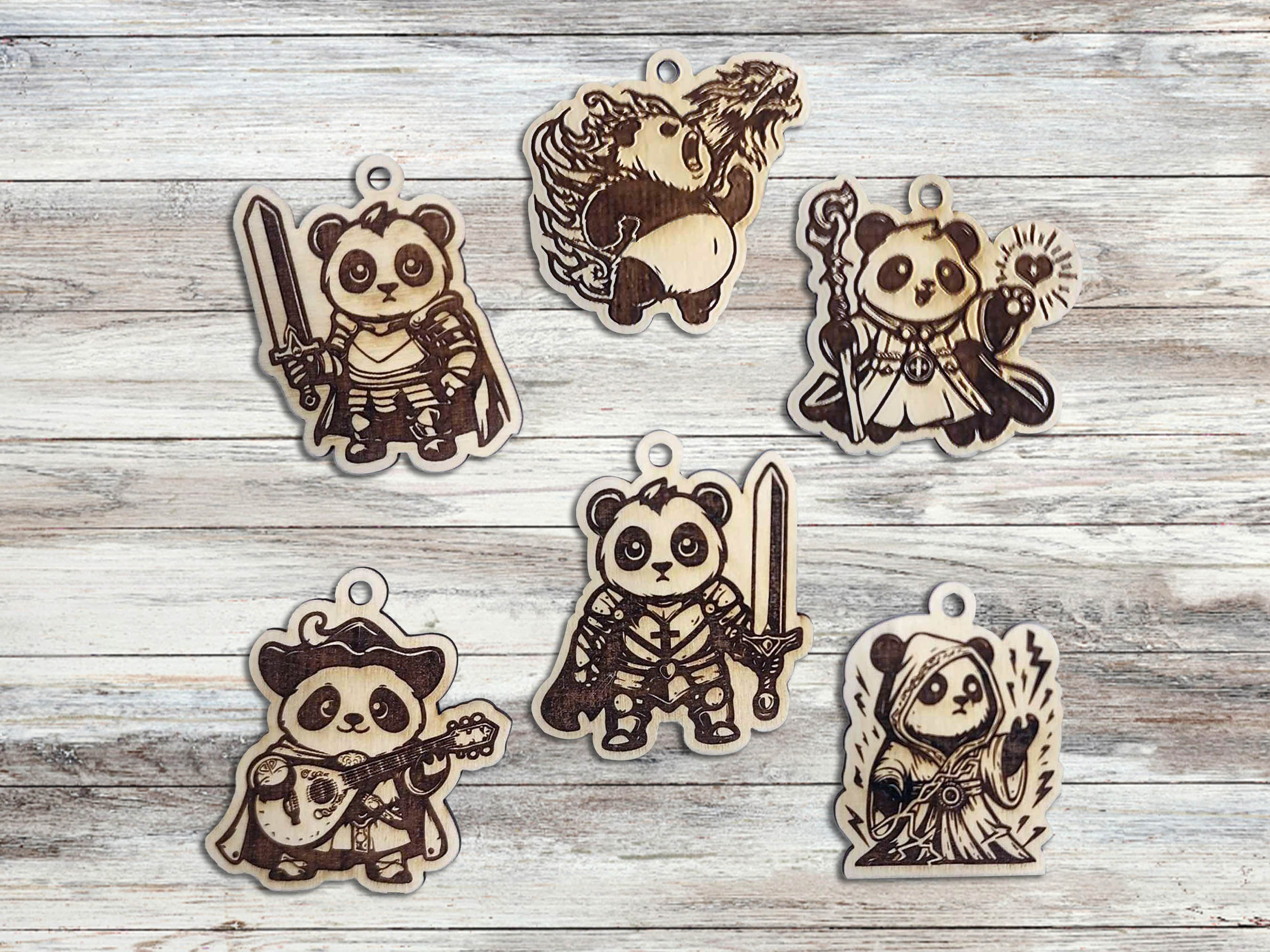 Mighty Pandas Set 3 SVG + Ai Laser Cut Files -- INSTANT DOWNLOAD - Etsy