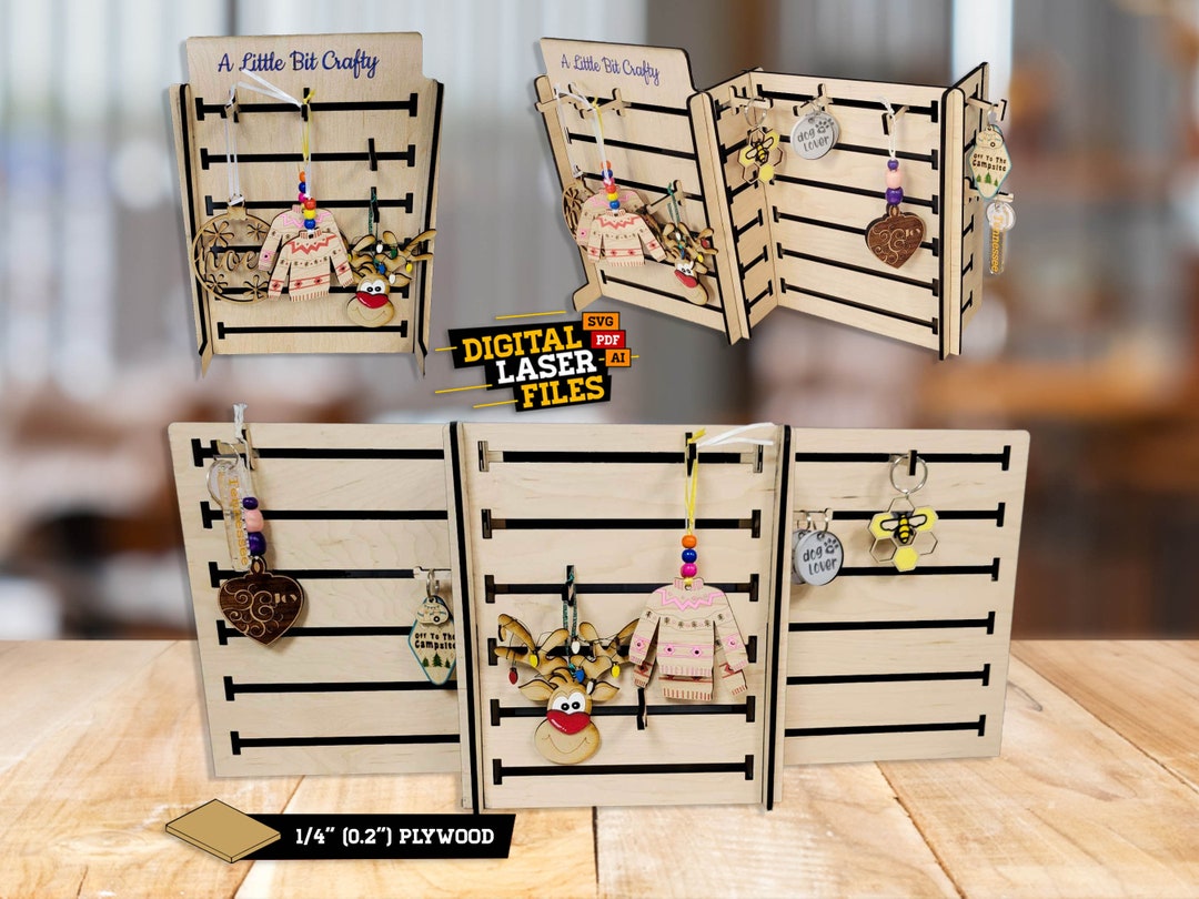 Small Slotted Modular Display Stand SVG + Ai Laser Cut Files -- INSTANT ...