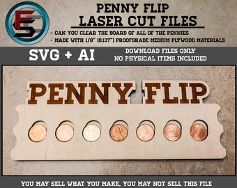 Penny Challenge Puzzle SVG Ai Laser Cut Files INSTANT | Etsy