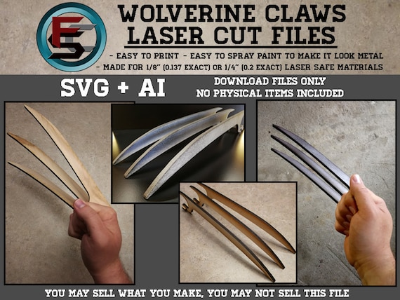 Wolverine Claws SVG Ai Laser Cut Files INSTANT DOWNLOAD | Etsy India