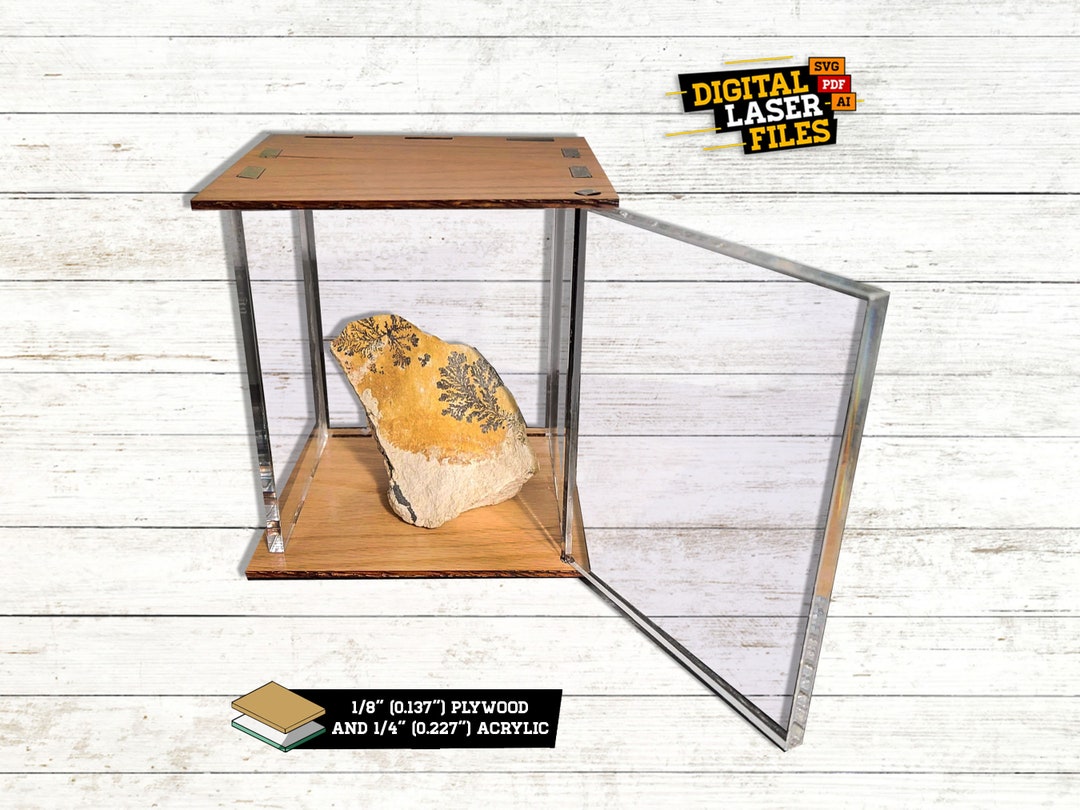Medium Acrylic Display Case SVG + Ai Laser Cut Files -- INSTANT ...