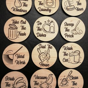 Chore Tokens SVG + Ai Laser Cut Files -- INSTANT DOWNLOAD - Etsy