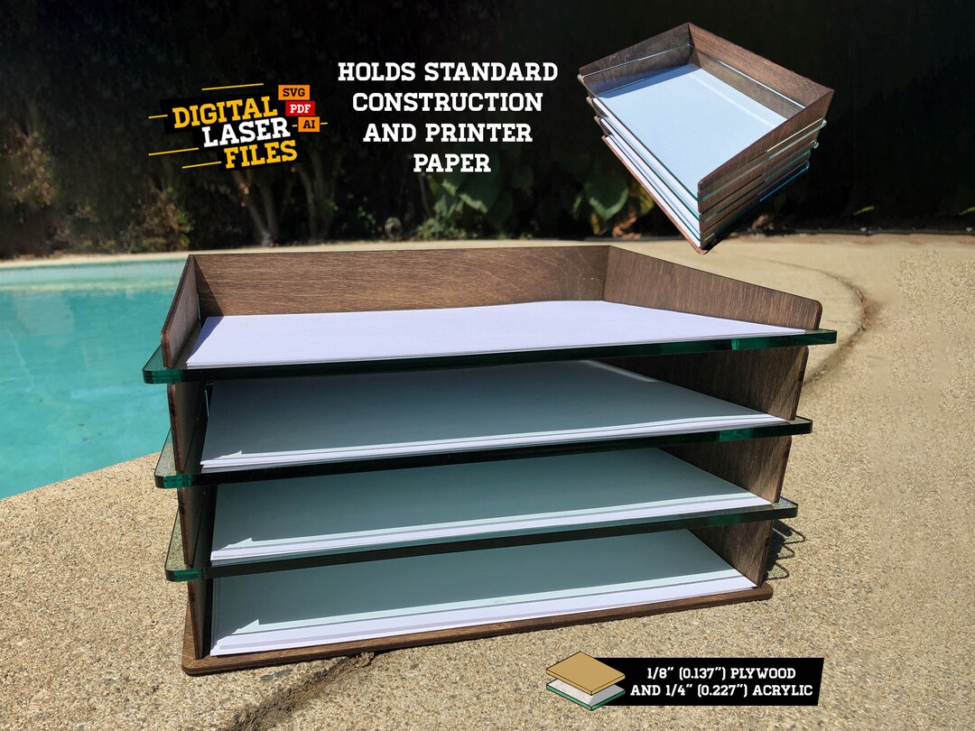 Paper Organizer SVG + Ai Laser Cut Files -- INSTANT DOWNLOAD - Etsy