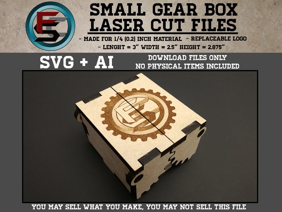 Small Gear Box SVG Ai Laser Cut Files INSTANT DOWNLOAD | Etsy UK