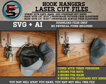 Craft Supplies & Tools svg laser cut file coat hat rack Home & Hobby ...