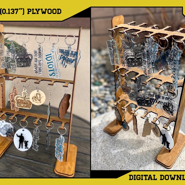 Laser Cut Keychain Stand - Etsy