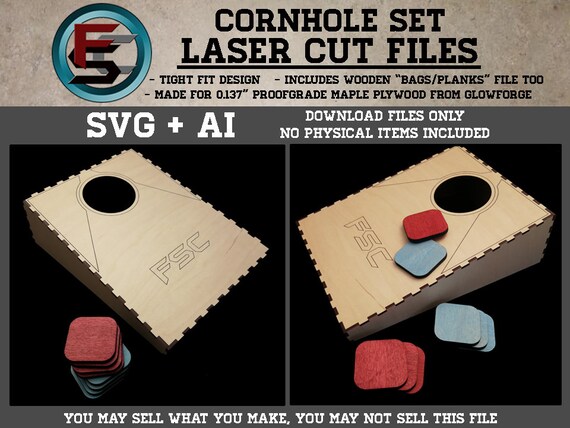 Cornhole Set SVG Ai Laser Cut Files INSTANT DOWNLOAD | Etsy Canada