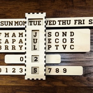 Push and Pull Calendar SVG + Ai Laser Cut Files -- INSTANT DOWNLOAD - Etsy