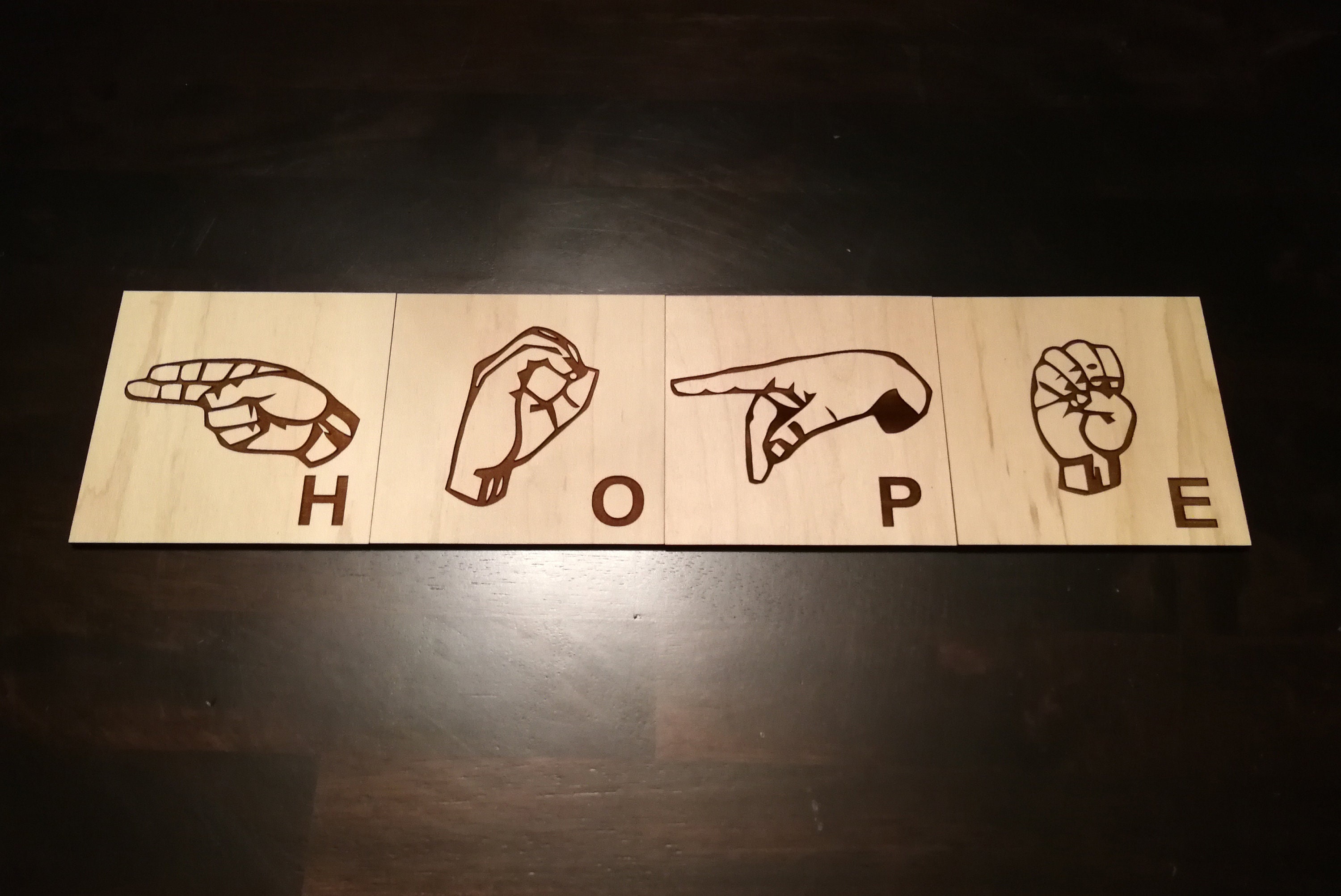 Sign Language Letters SVG Ai Laser Cut Files INSTANT | Etsy