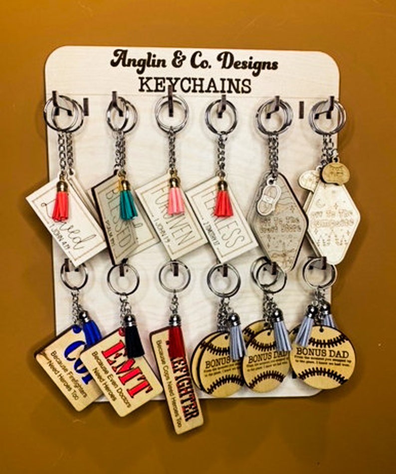 Large Wall Hanging Keychain Display SVG Ai Laser Cut Files - Etsy