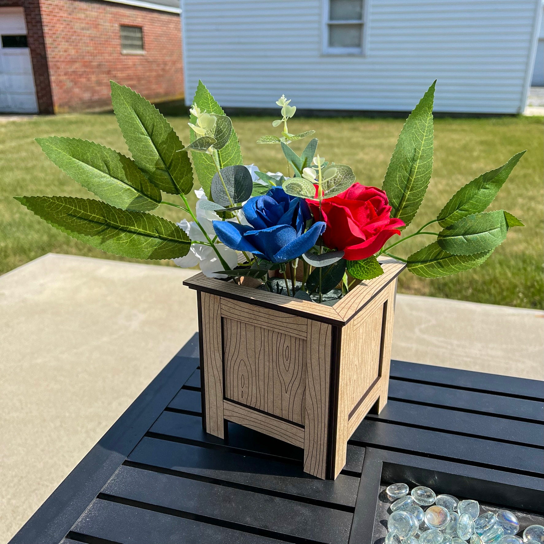 Flower Planter Box SVG + Ai Laser Cut Files -- INSTANT DOWNLOAD - Etsy ...