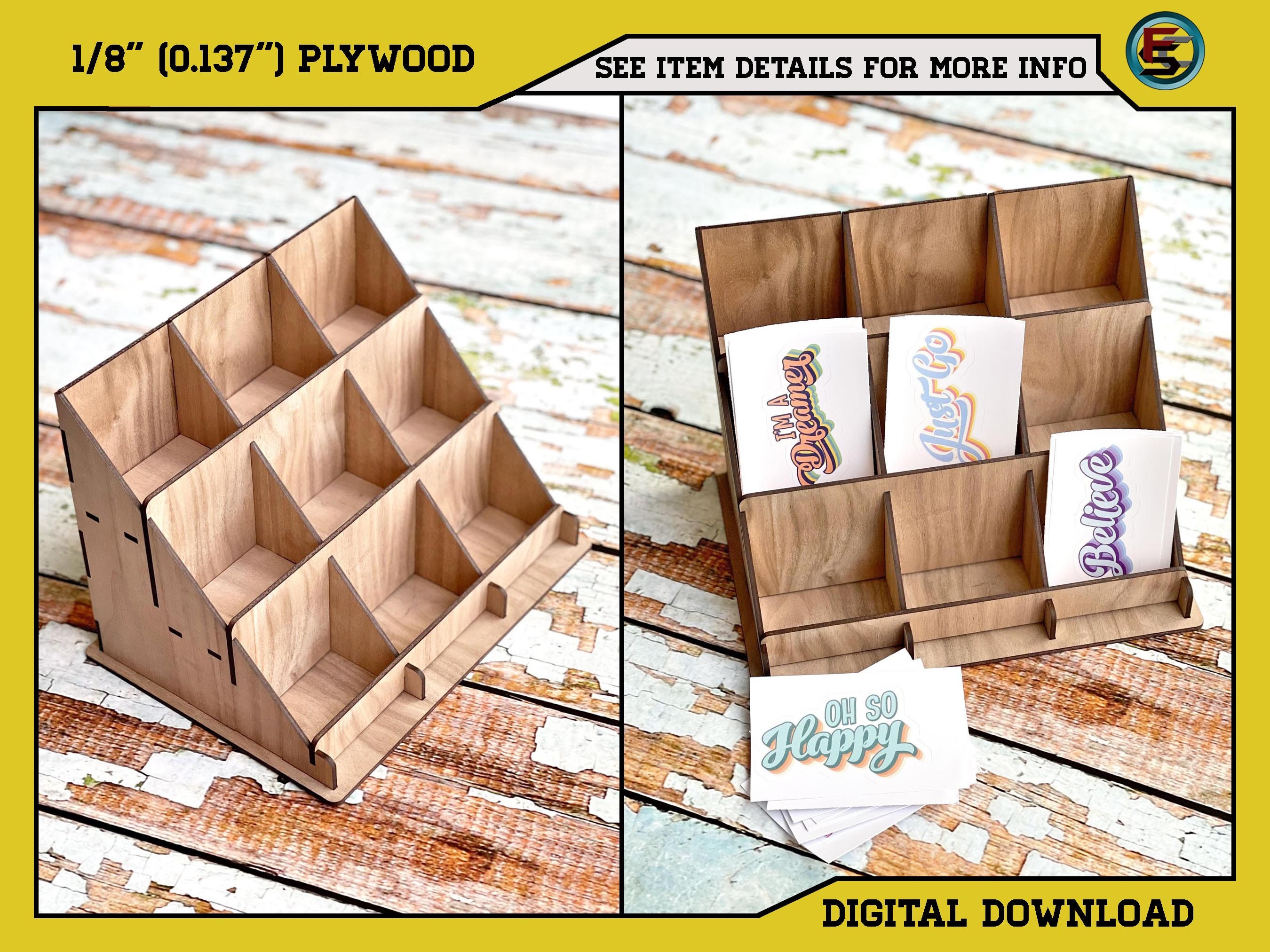 Sticker Stand SVG Ai Laser Cut Files INSTANT DOWNLOAD - Etsy UK