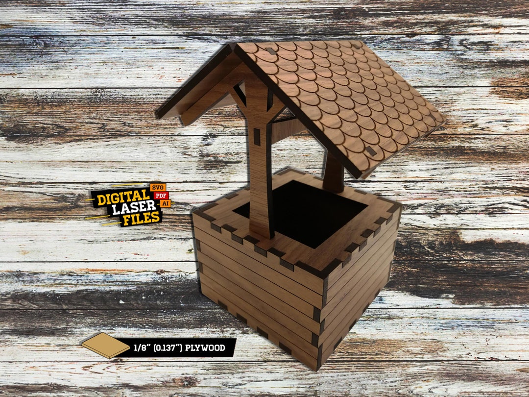 Wishing Well SVG + Ai Laser Cut Files -- INSTANT DOWNLOAD - Etsy